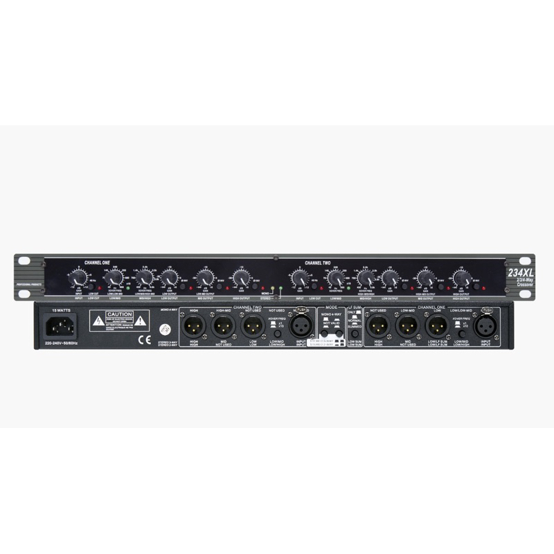 CROSSOVER 234/234XL Stereo 2 way/3 way / 4way Crossover Equalizer ...