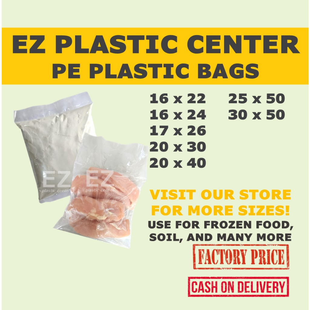 PE Plastic Bags 16 to 30 inches (100pcs) | Shopee Philippines