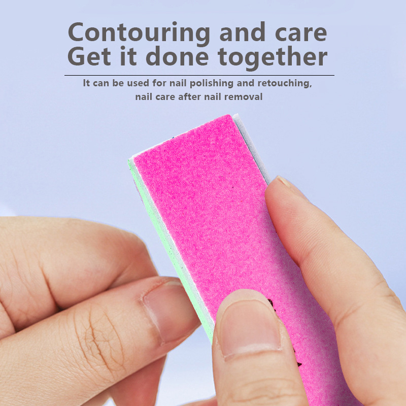 4 Sides Nail Polishing Sponge Buffer Block Shine Nail File Sanding ...
