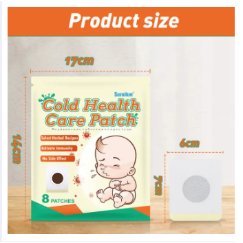 8Pcs Cough Relief Patch Herbal Plaster For Relieves Cold Itchy Throat ...