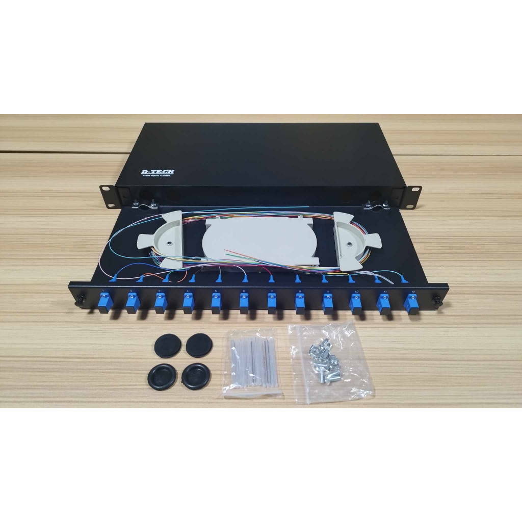 D-TECH ODF 12-PORT Optical Distribution Frame 12 Core With 12pcs SC/UPC ...