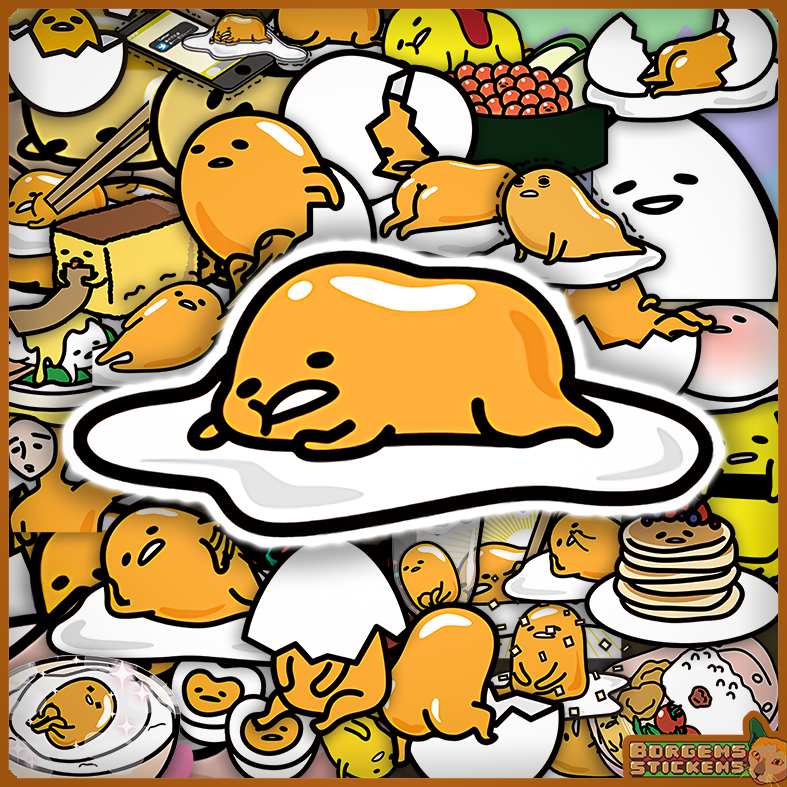 Egg Gudetama stickers - Vinyl Waterproof Sticker / Regular Sticker ...