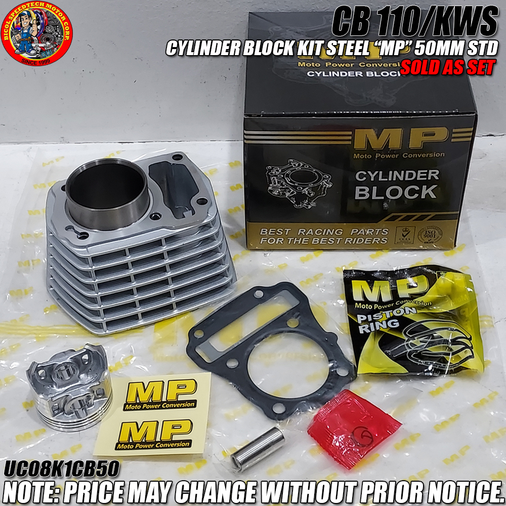 CB110 CYLINDER BLOCK KIT STEEL "MP" 50MM STD (UC08K1CB50) | Shopee ...