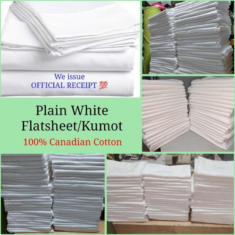 PLAIN WHITE FLATSHEET / KUMOT - PREMIUM COTTON | Shopee Philippines
