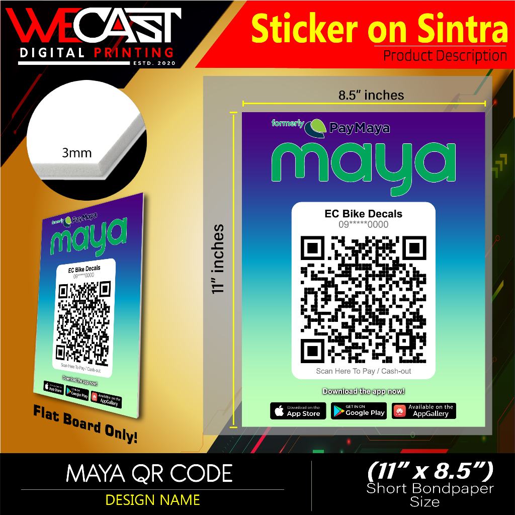 QR CODE SIGNAGE -GCASH,MAYA,SHOPEEPAY,PSBANK,PAYMAYA,UNIONBANK ...