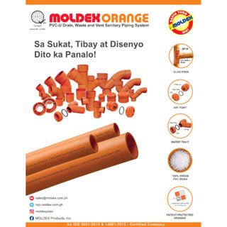 MOLDEX Orange PVC Fittings- WYE REDUCER (4" x 3", 4" x 2", 3" x 2 ...