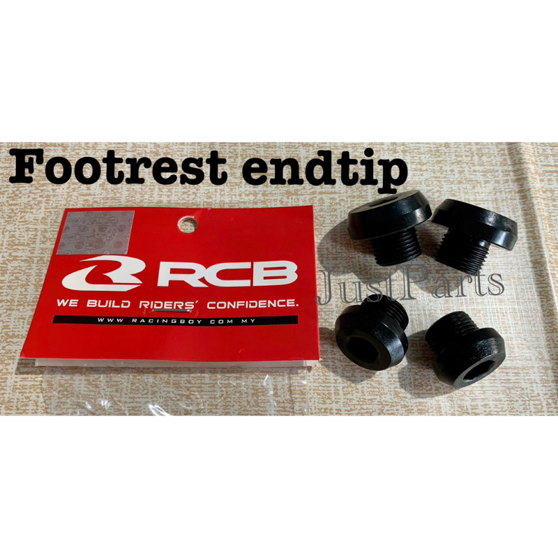 RCB Footrest End tip 4pcs (FRONT AND REAR) (for rcb shifter) PLASTIC ...