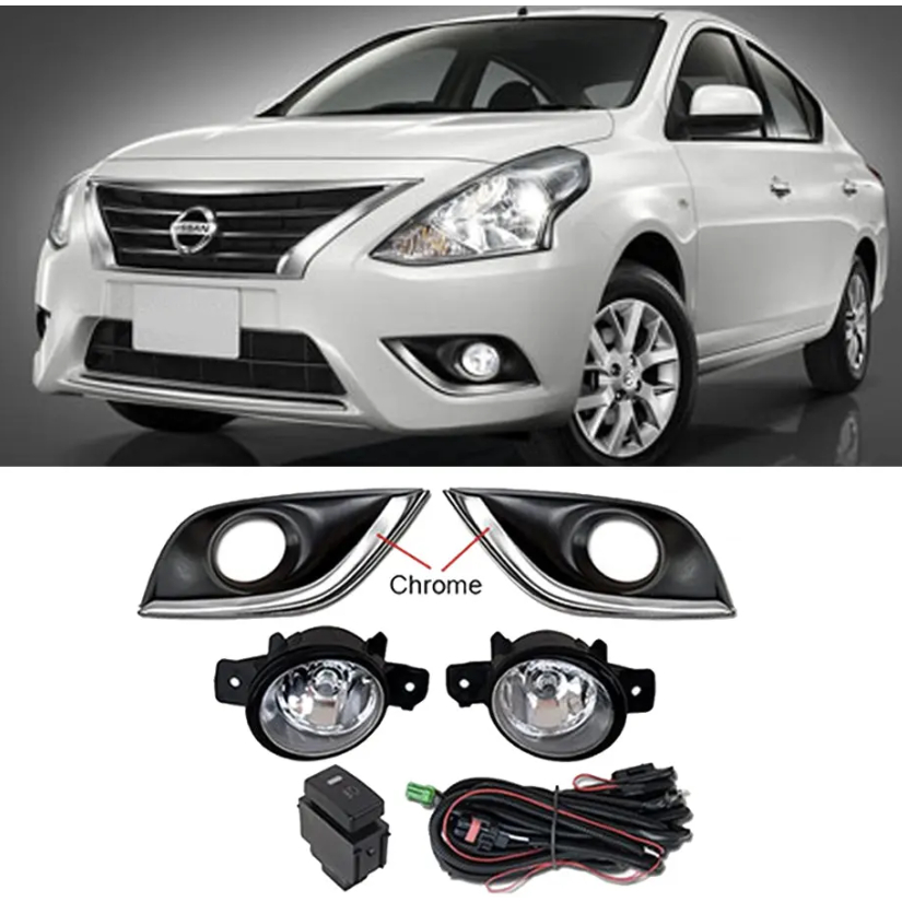 (with wire and switch) fog lamp fog light for nissan almera 2016 2017 ...