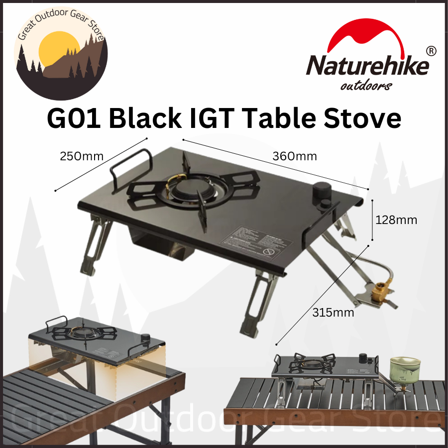 Naturehike Black G01 Desktop IGT Table Combination Stove Gas Furnace ...