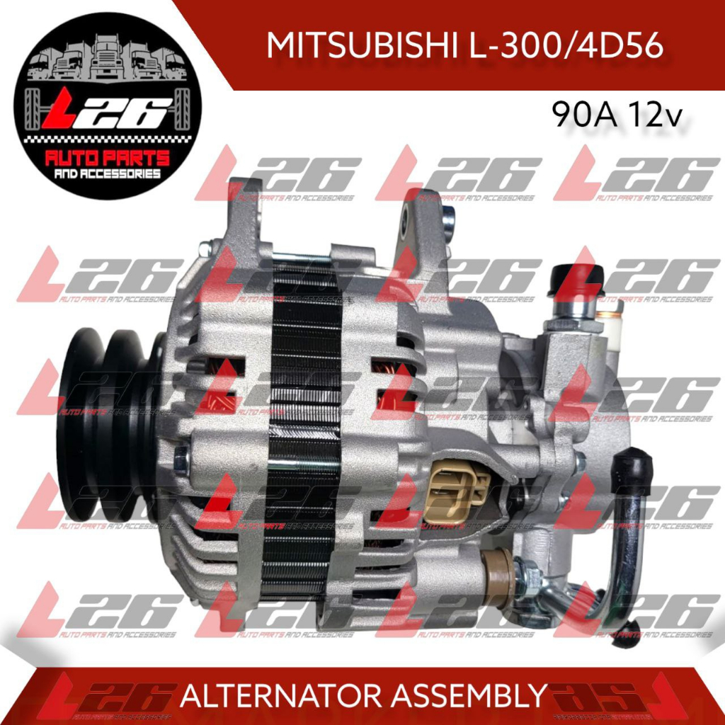 MITSUBISHI L300/4D56 Alternator Assembly 90A 12v Double Pulley w ...