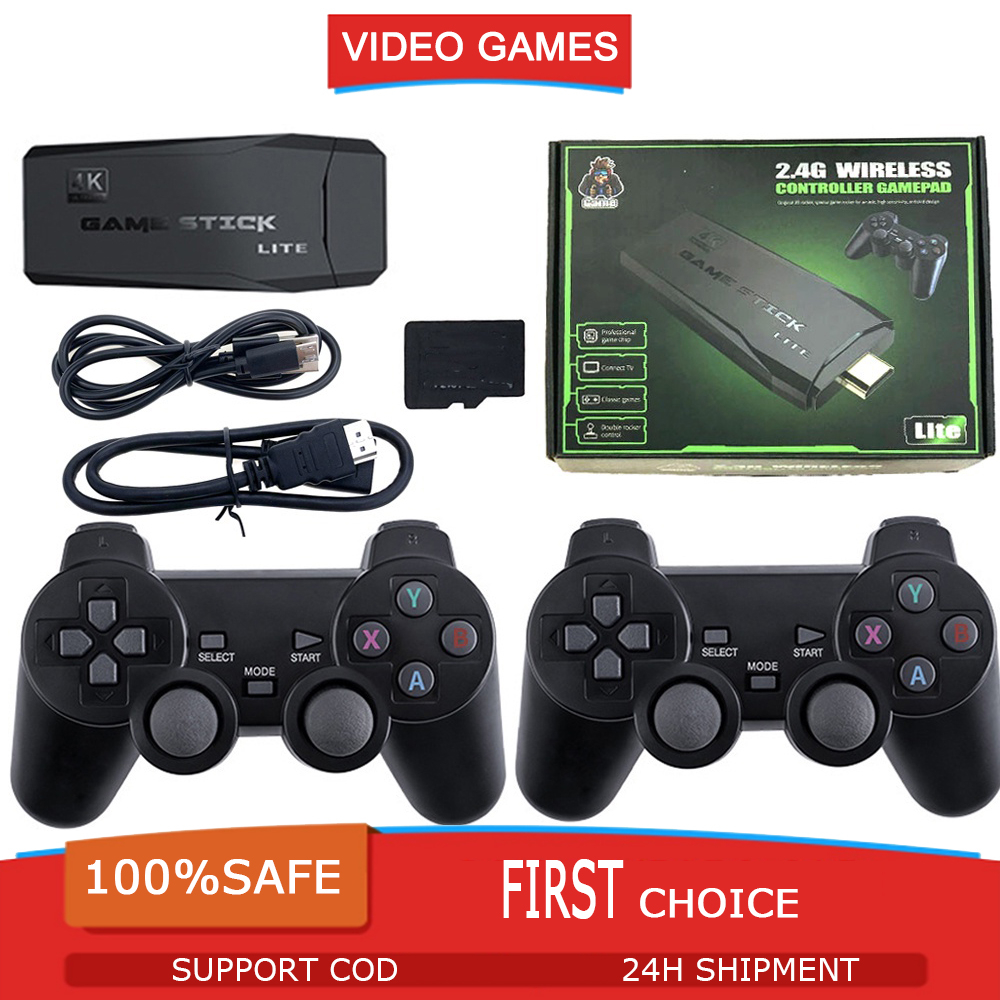 TV Game Stick Classic TV Game Console 4K Video Game Console Wireless ...