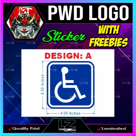 PWD Logo Sticker, Person with Disability Logo Sticker with freebies ...