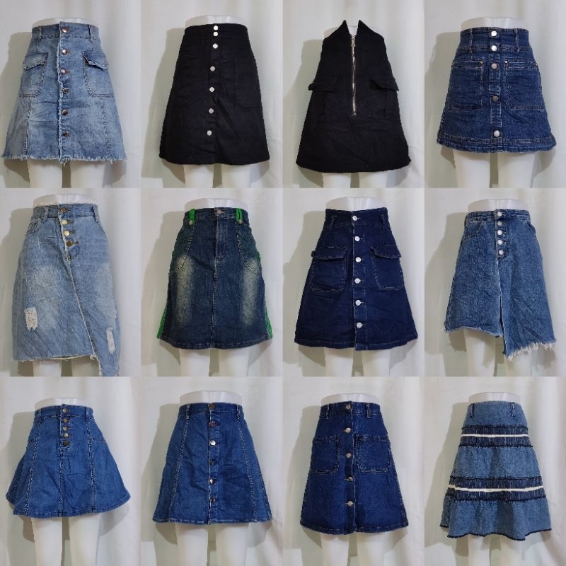 B44 PRELOVED DENIM SKIRT | PALDA 1 | Shopee Philippines