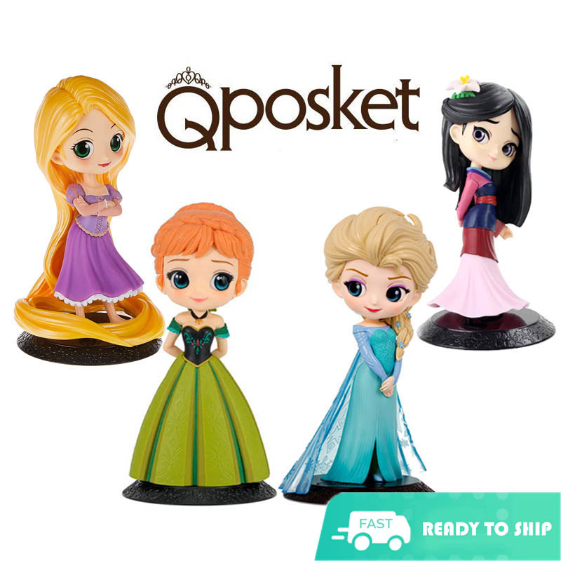 Disney Princess Qposket Figure Anna Elsa Mulan Rapunzel | Shopee ...