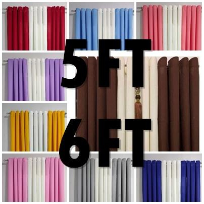 Plain Elegant Ring Curtains 80 inches (5ft 6ft) | Shopee Philippines