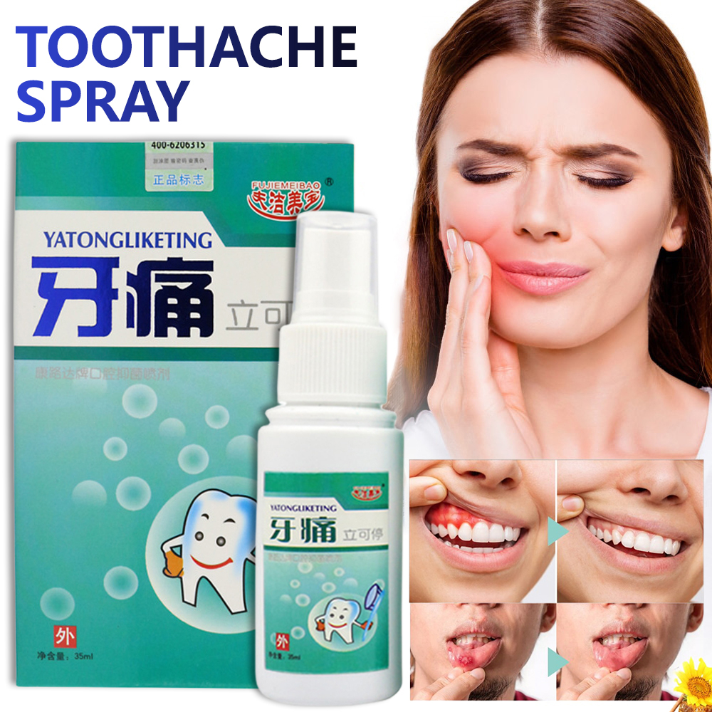 Toothache Spray Quick Pain Relief 35ml Toothache Pain Reliever Spray ...