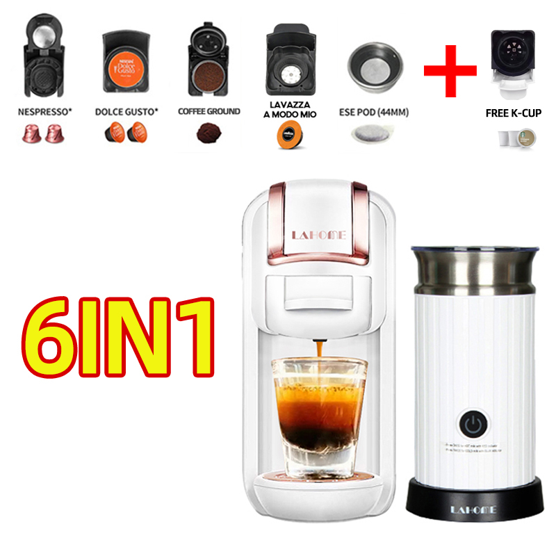 LAhome Smart Capsule Coffee Maker Machine 6 In 1 Espresso Nespresso ...
