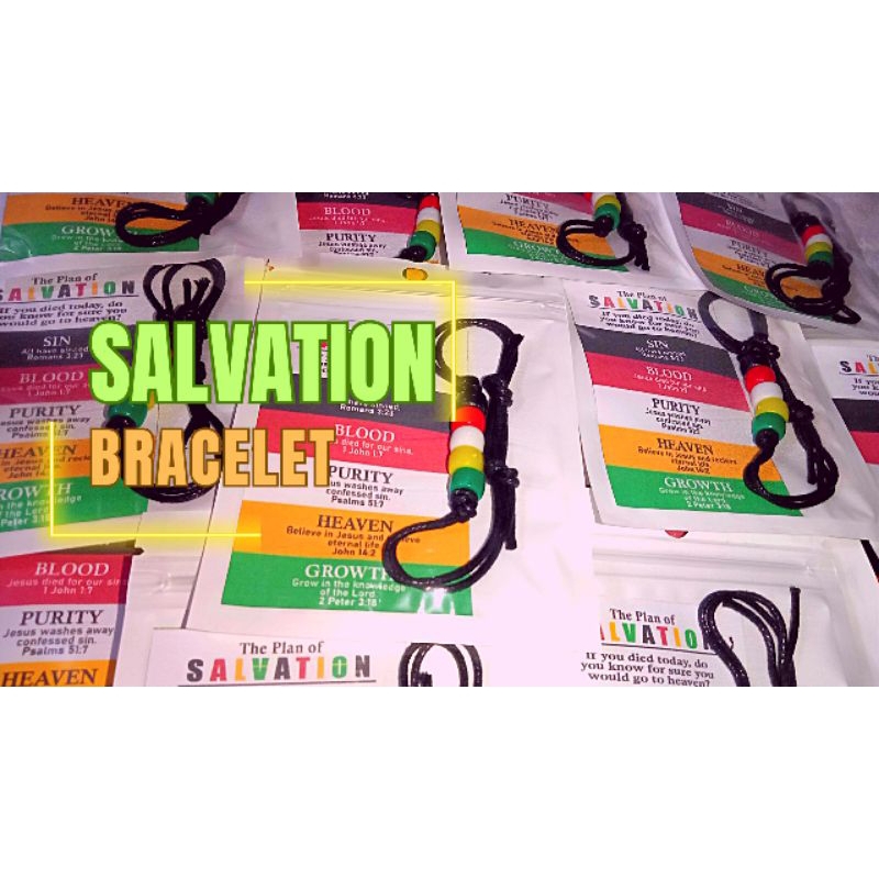 Salvation bracelet (adult/kids) adjustable beaded bracelet with ...