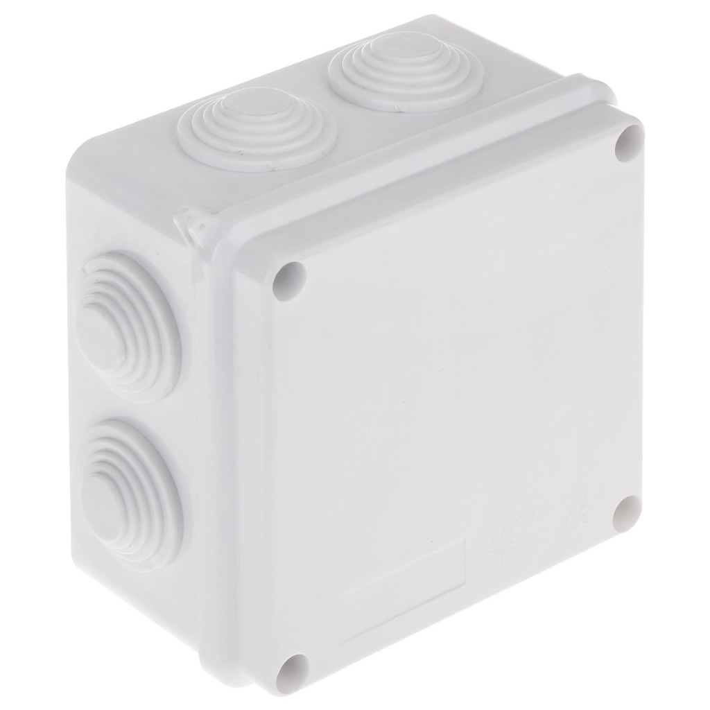 JUNCTION BOX WHITE Weatherproof (IP65) 100x100x70 CCTV White ABS ...
