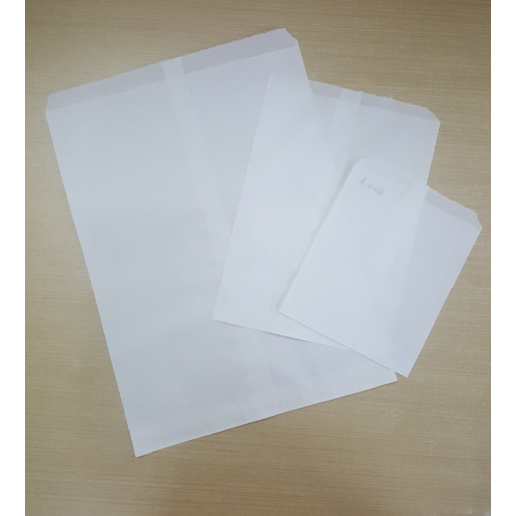 35gsm White Notion Paper Bag (No Gusset) 100pcs | Shopee Philippines