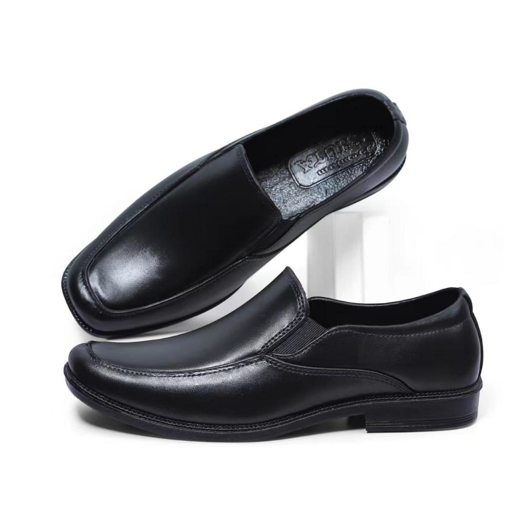 Boys' black shoes 608#Fashionable versatile small black shoes student ...