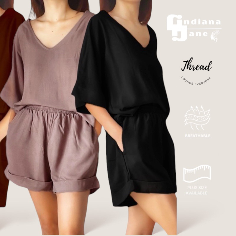 IJ GOLDIE Woven Boxy Top and Shorts Coords Set | Shopee Philippines