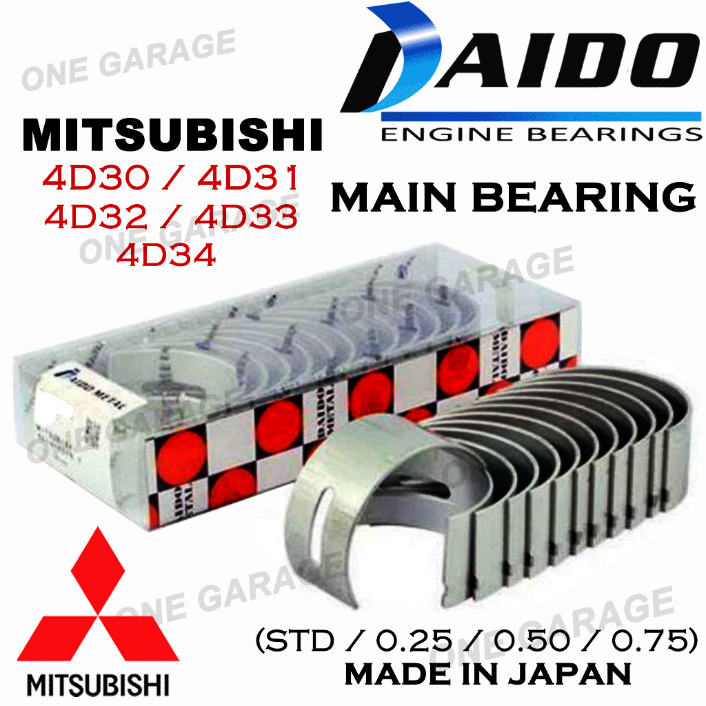 DAIDO Main Bearing For MITSUBISHI 4D30 / 4D31 / 4D32 / 4D33 / 4D34 (SET ...