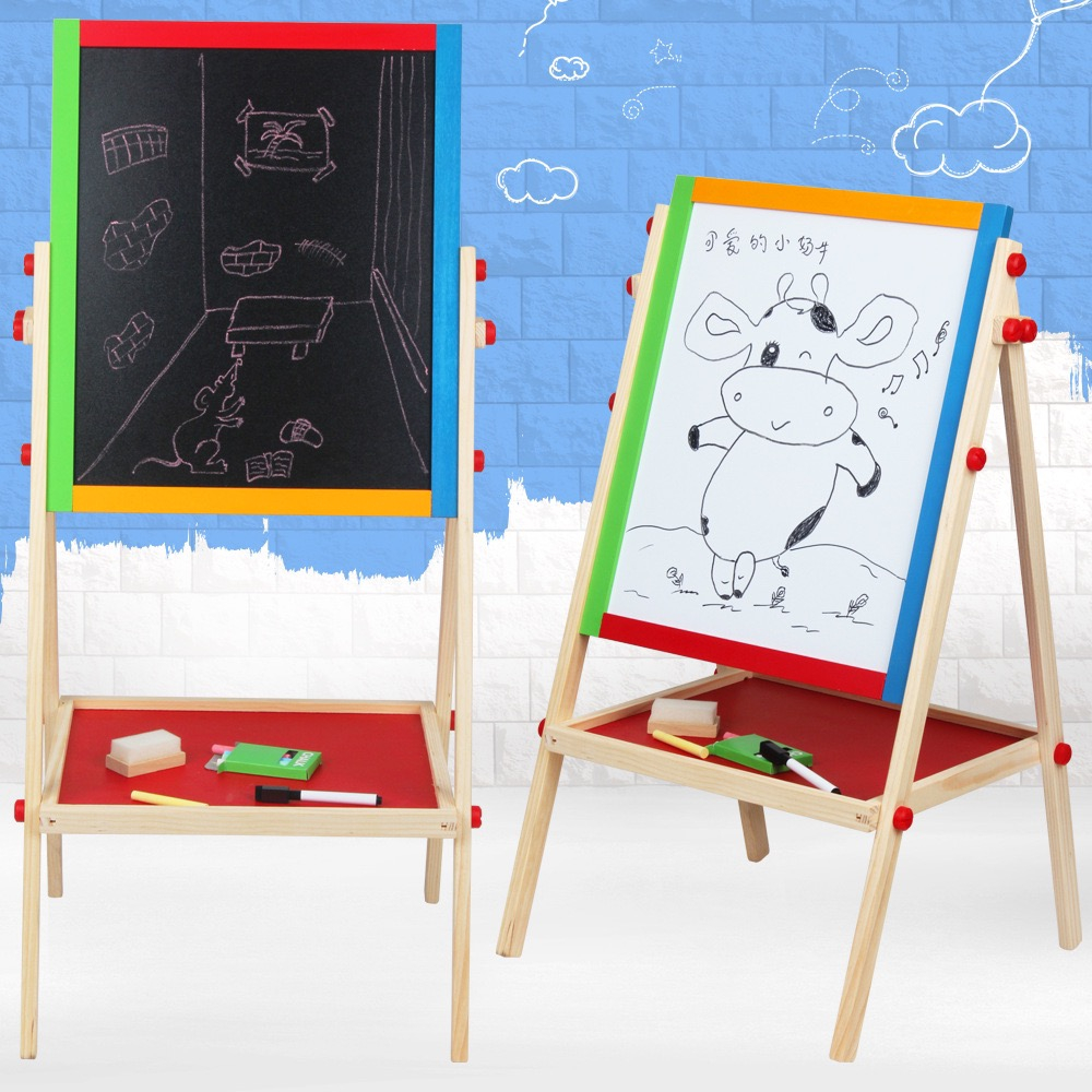 Wooden 2-in-1 Black board and White board | Shopee Philippines