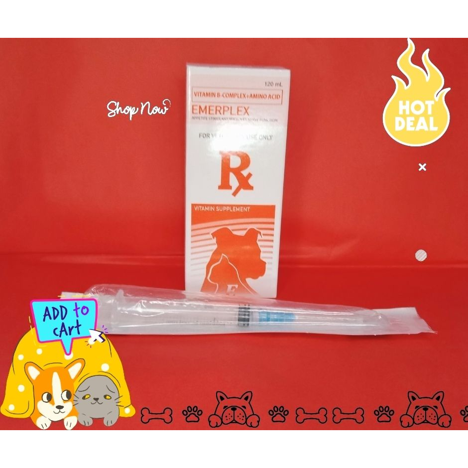 EMERPLEX Vitamin B-Complex + Amino Acid 120ml with Free Syringe ...