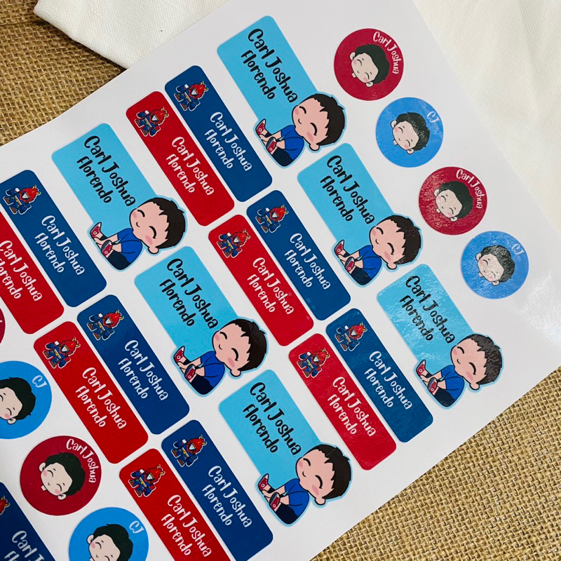 Personalized Name Stickers Chibis Waterproof Fade Proof Scratch Proof ...