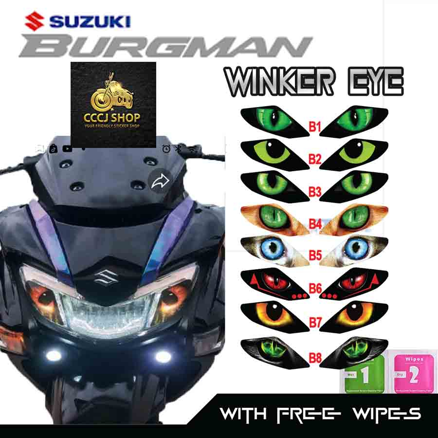 SUZUKI BURGMAN STREET WINKER EYE STICKER/TRANSPARENT/ | Shopee Philippines