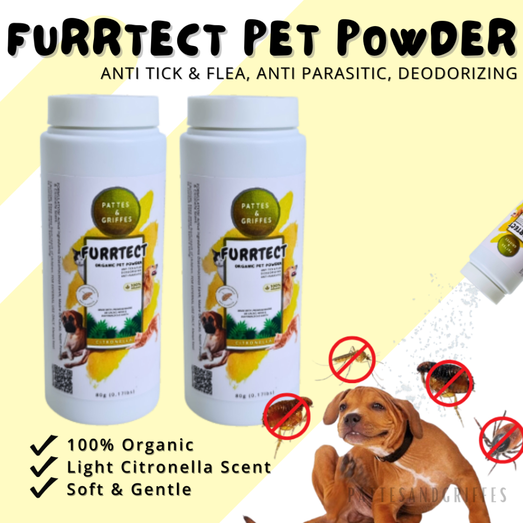 Furrtect Pet Powder 80g - Anti Tick & Flea - With Madre De Cacao & Neem ...