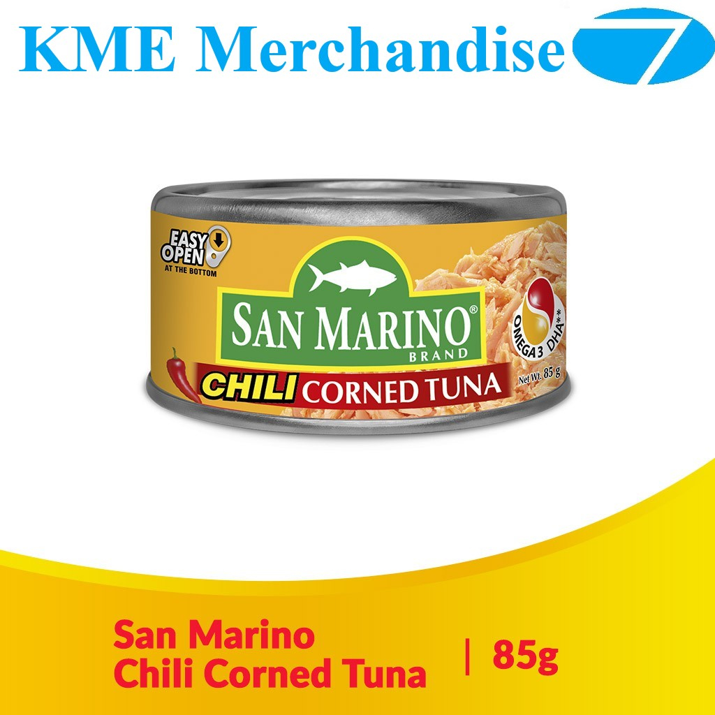 San Marino Chili Corned Tuna Yellow 85G | Shopee Philippines