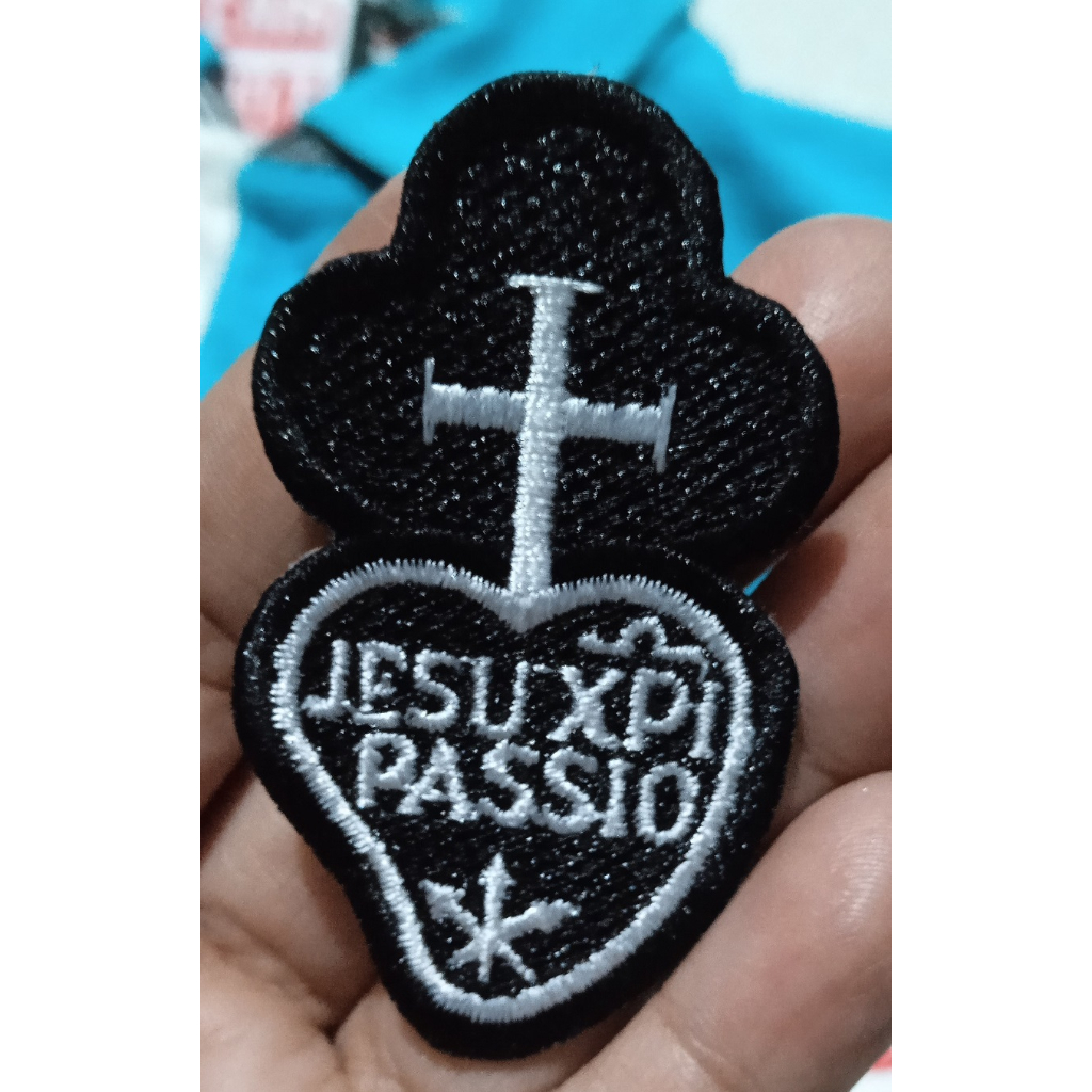 jesu xpi passio Passion of Jesus Christ emblem symbol catholic patch ...