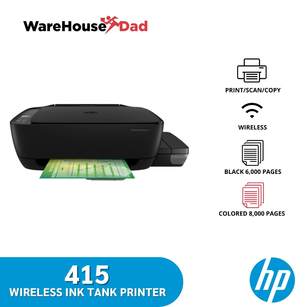 HP Ink Tank Wireless 415 Printer | Shopee Philippines