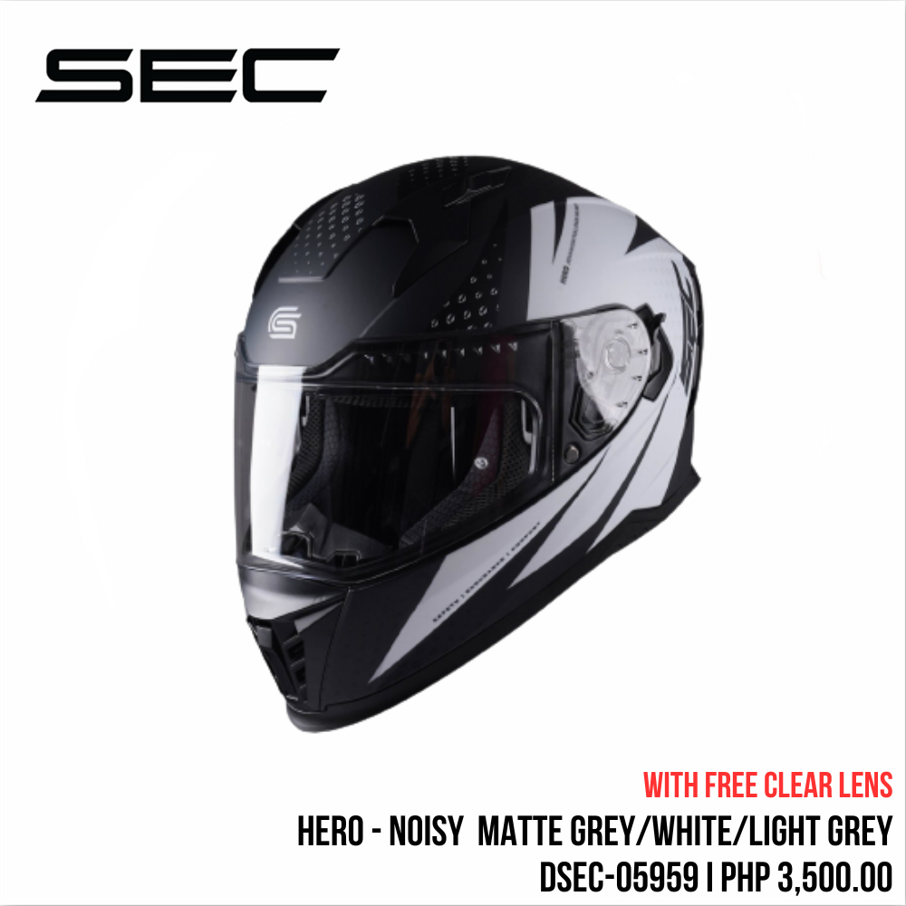 SEC HERO I Noisy Gloss/Matte Fullface Helmet (Size S-XL) | Shopee ...