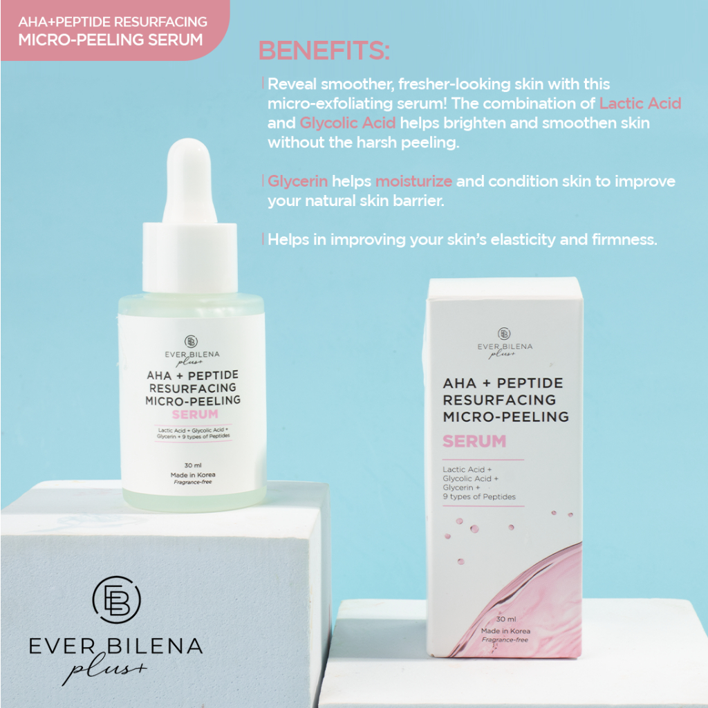 Ever Bilena Plus Aha+Peptide Resurfacing Micro Peeling Serum 30ml ...