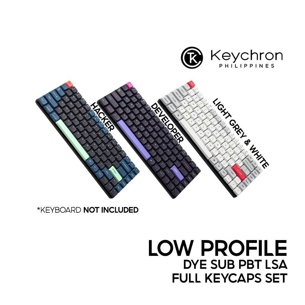 Keychron Low Profile Dye-Sub PBT LSA Full Set Keycap Set | Shopee ...