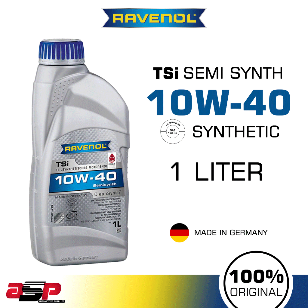 RAVENOL TSI SAE 10W-40 Semi Synthetic Gasoline and Diesel Oil 1 Liter ...