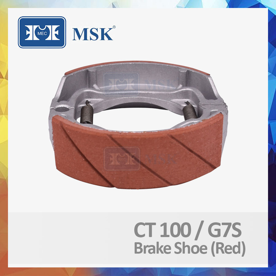 Kawasaki Bajaj CT100/G7S/Fury125 Rear Brake Shoe Gold/Red/White ...