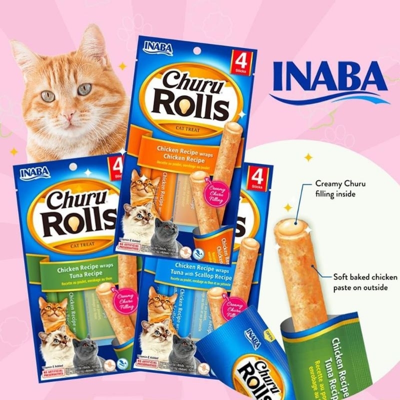 INABA Churu Rolls 4 Sticks 40g | Shopee Philippines