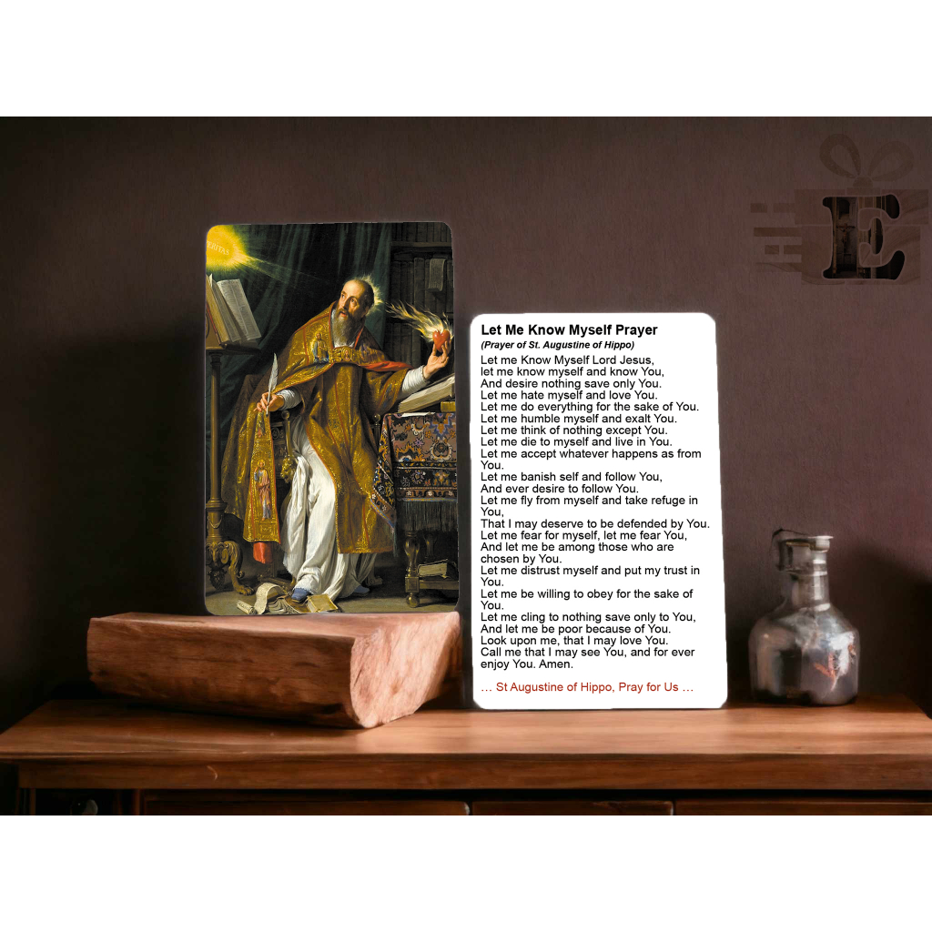Emmanuel Gift/s for You - ST AUGUSTINE OF HIPPO (PVC CATHOLIC PRAYER ...