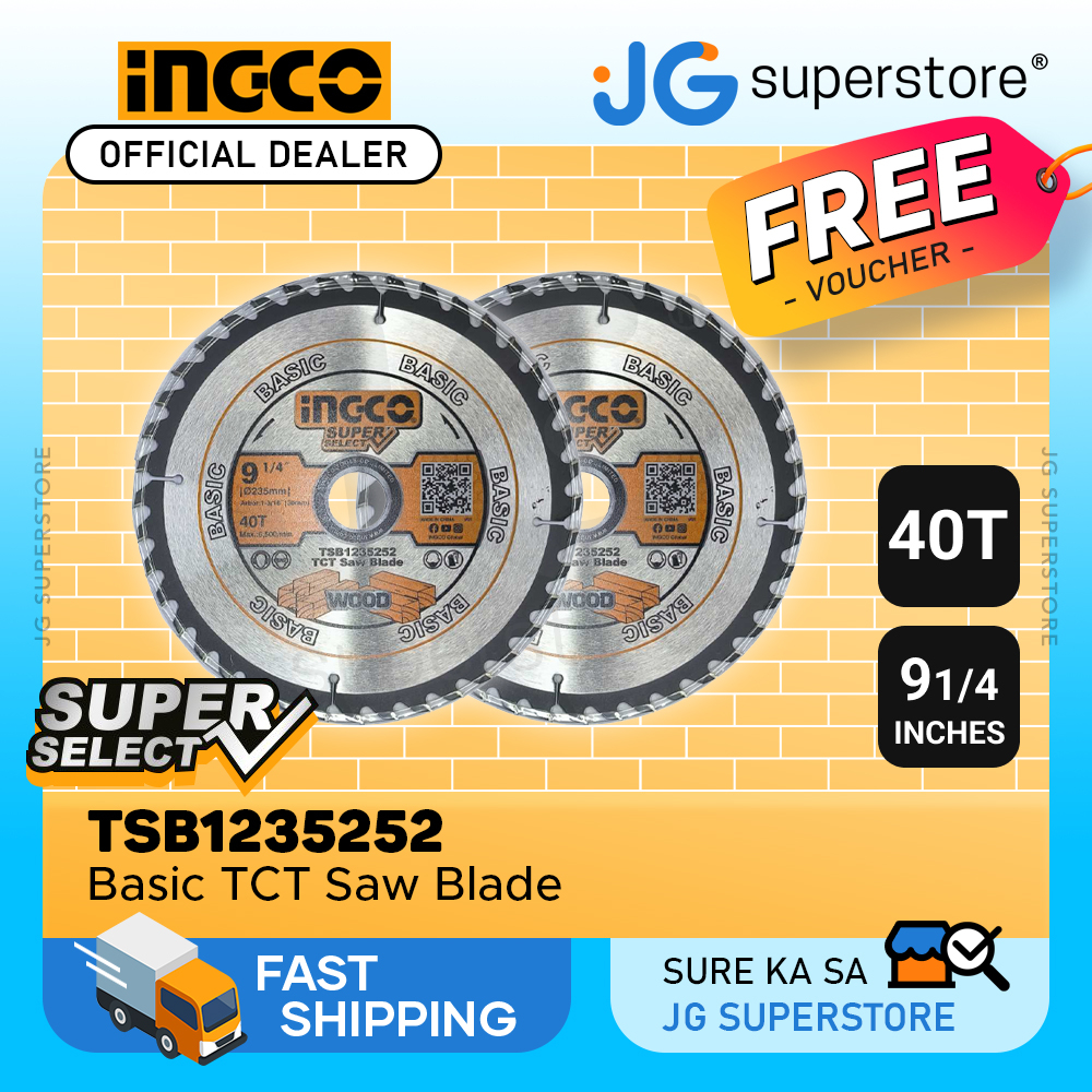 [CLEARANCE] INGCO 9-1/4" TCT Saw Blade Super Select 40T (2pcs/Set ...