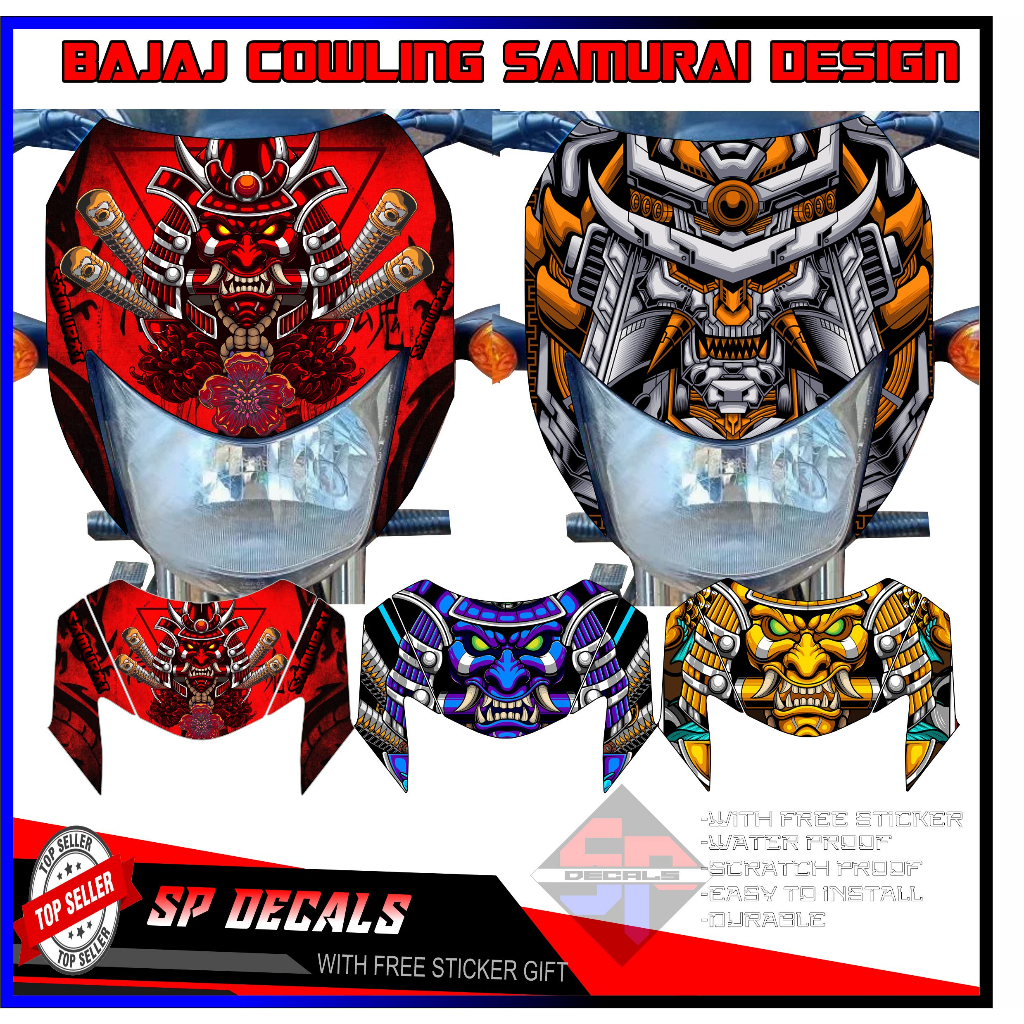 BAJAJ100&125 Kawasaki Cowling SAMURAI DESIGN Headlight Front only ...