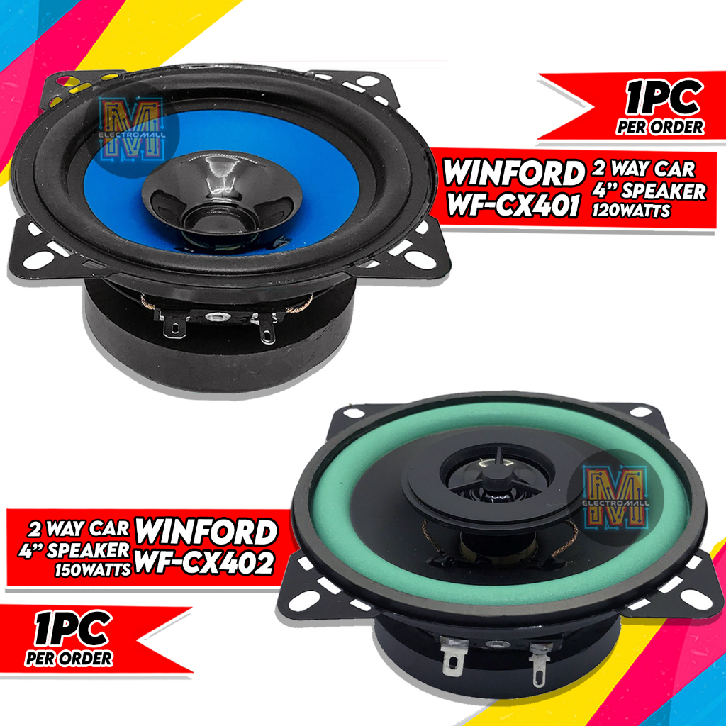 Original Winford WF-CX401/WF-CX402 Two Way 4" Car Speakers Heavy Duty ...
