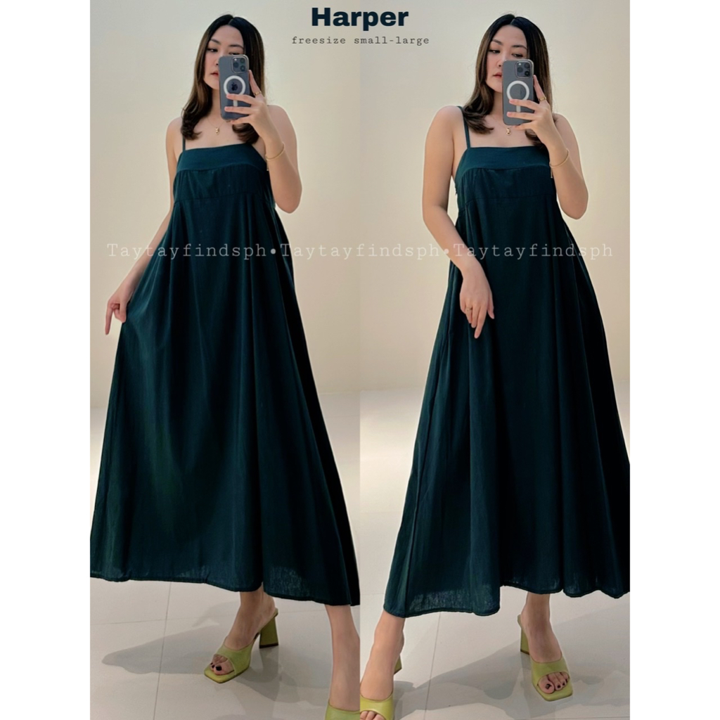 HARPER LOOSE MIDI SLING DRESS | Taytayfindsph | Shopee Philippines