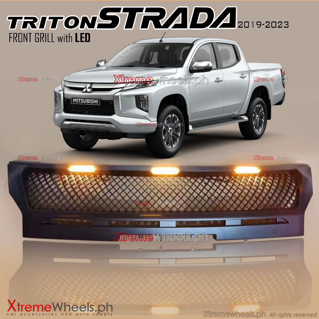 Mitsubishi Strada 2019-2023 with Led Front Bumper Grille/ Grille Mesh ...