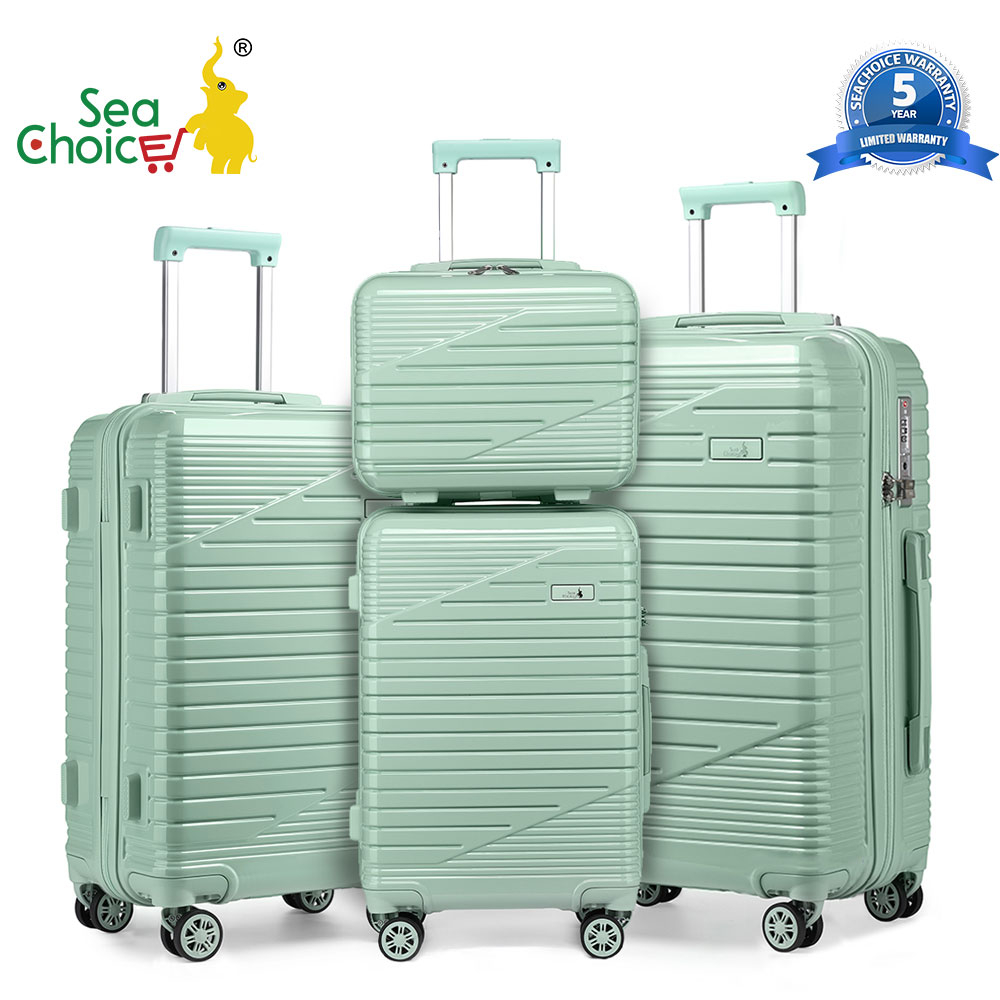 SeaChoice PC Travel Luggage 14/20/24/28 In Ultralight Portable Suitcase ...