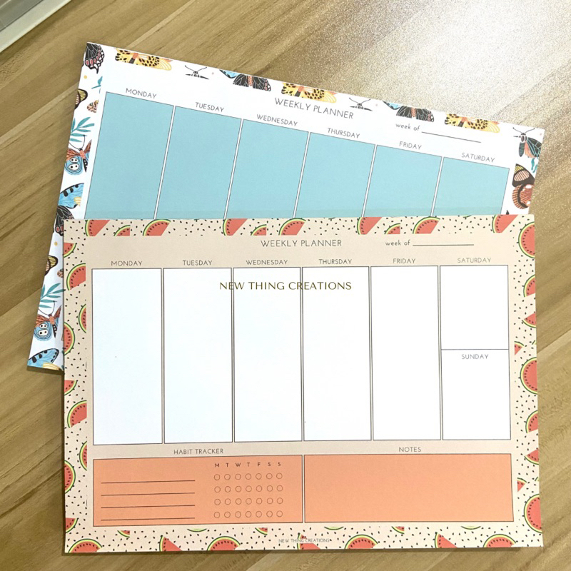 Weekly Planner | Schedule Organizer | Stationery | Floral & Aesthetic ...
