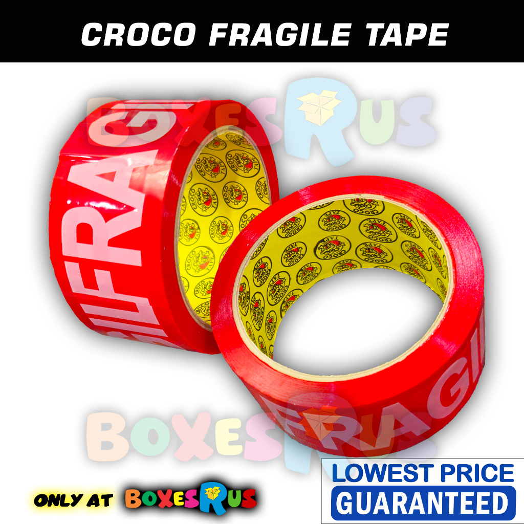 Fragile Tape CROCO Brand 2 inches x 50 meters by Boxes R Us | Shopee ...